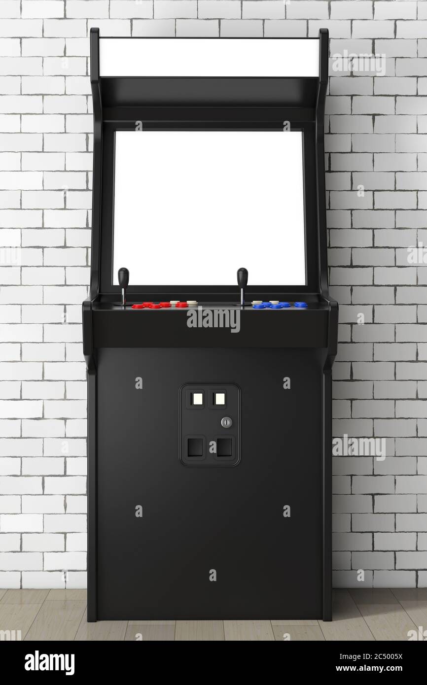 Gaming Arcade Machine with Blank Screen for Your Design in front of ...