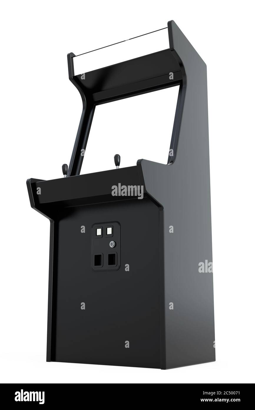 Gaming Arcade Machine with Blank Screen for Your Design on a white ...