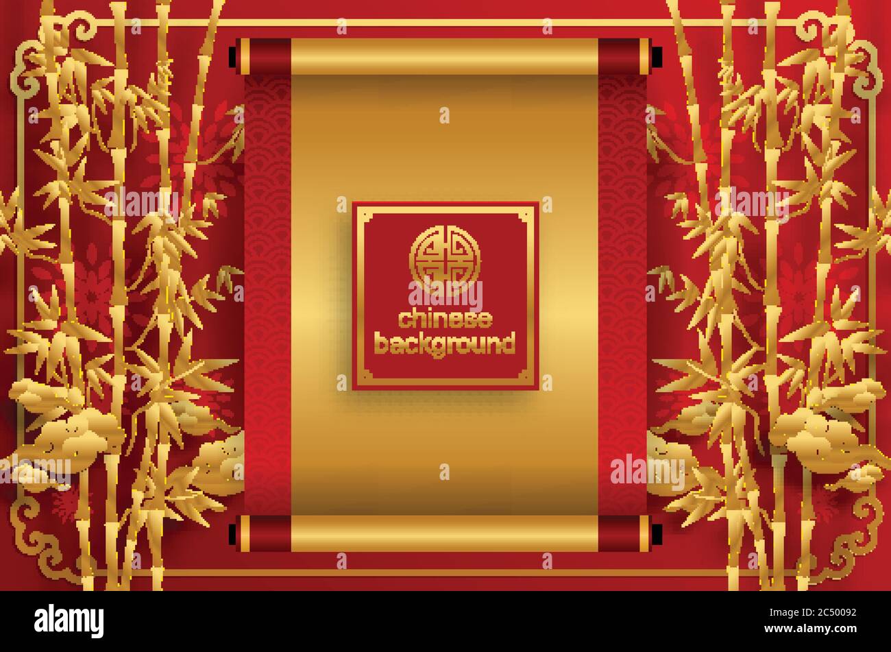chinese oriental wedding Invitation card templates with beautiful ...