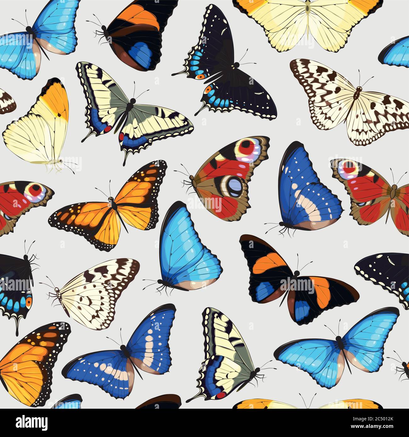 Colorful butterflies seamless Stock Vector Image & Art - Alamy