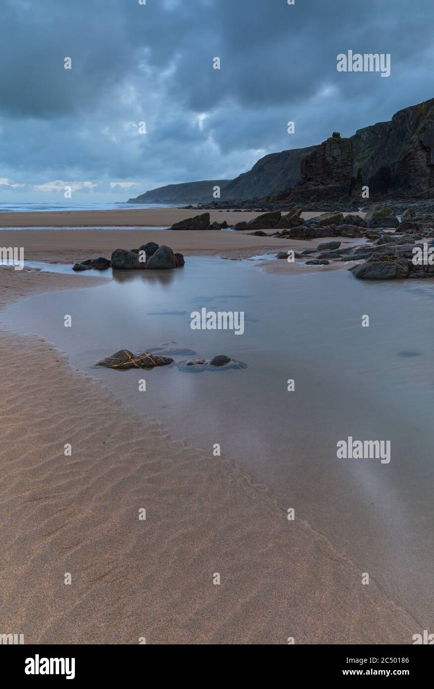 Coast of Sandymouth Bay Cornwall Stock Photo - Alamy