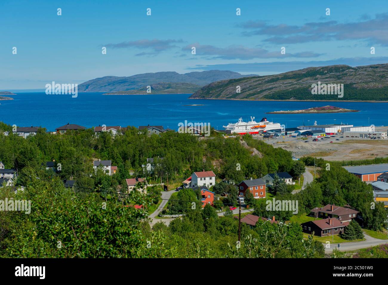 View of the town of Kirkenes in northern Norway, Finnmark Stock Photo ...