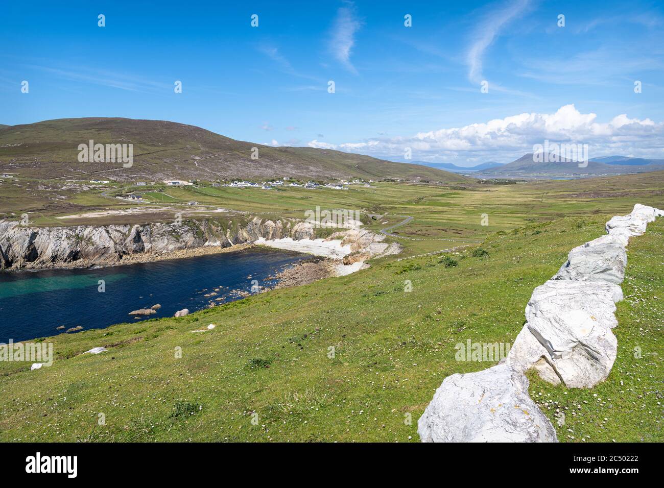 Ashleam Bay and Ashleam Bay Beach, Achill Island, Co Mayo Stock Photo ...
