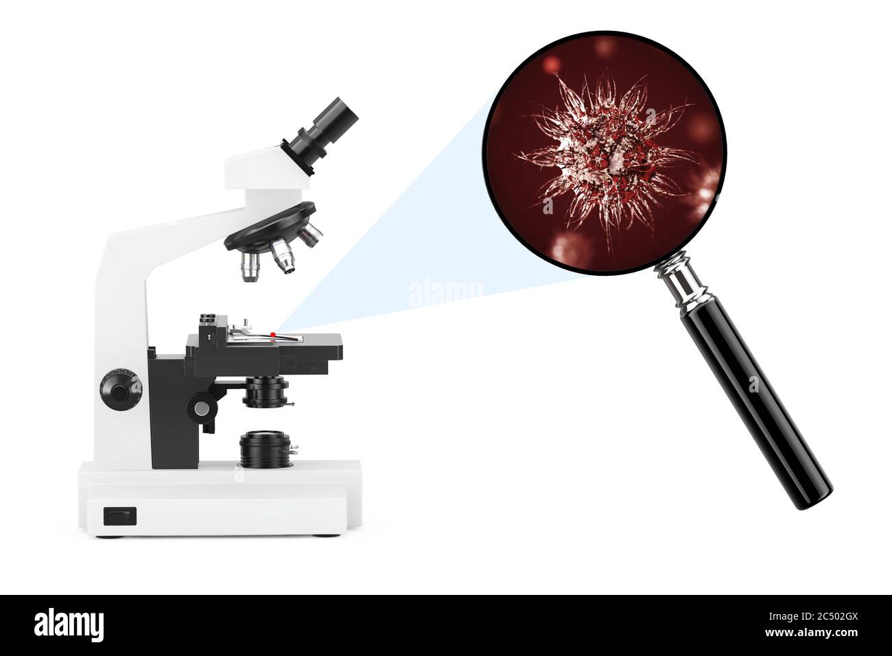 Modern Laboratory Microscope Explore Bacterias and Viruses Seens ...