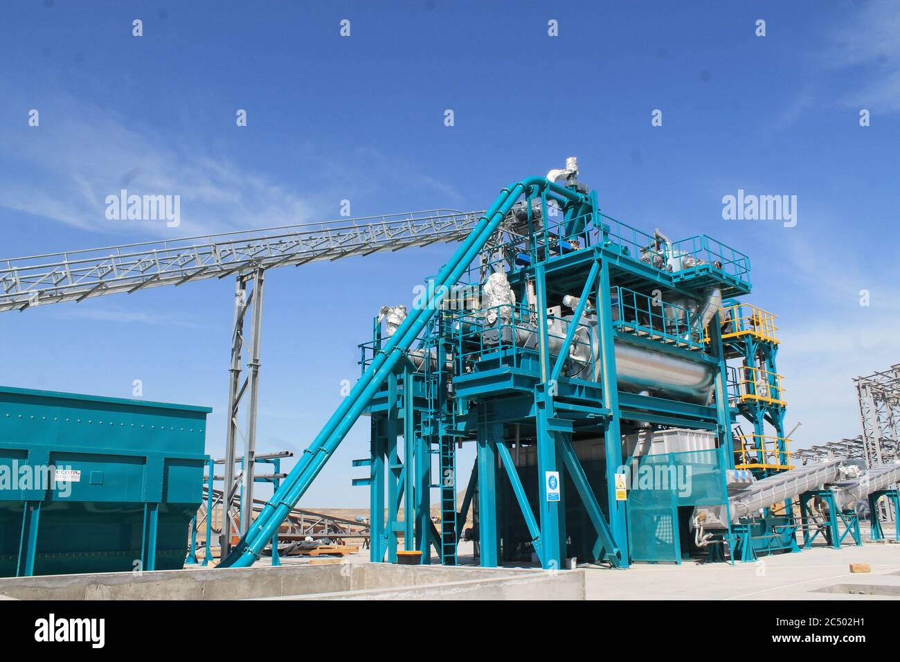 Oil pipes in a petrochemical plant during the production of oil and gas ...