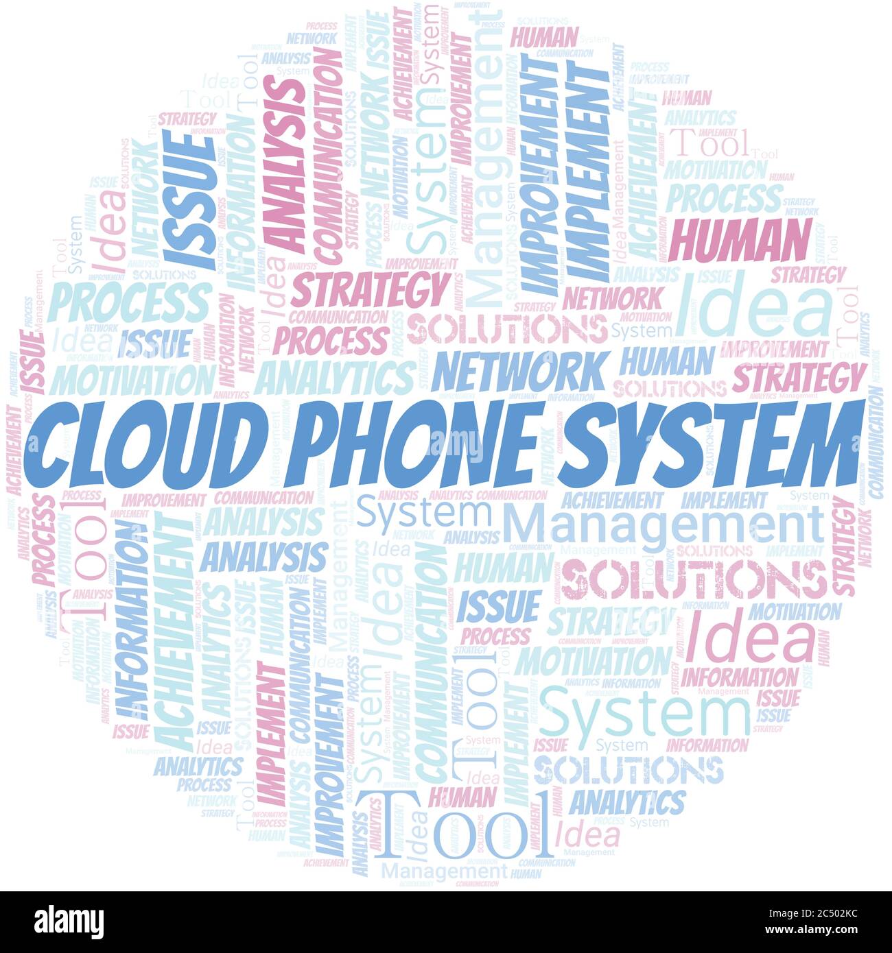 Cloud Phone System typography vector word cloud. Wordcloud collage made ...