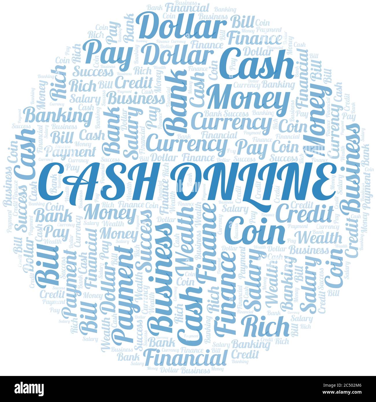 Cash Online typography vector word cloud. Wordcloud collage made with ...