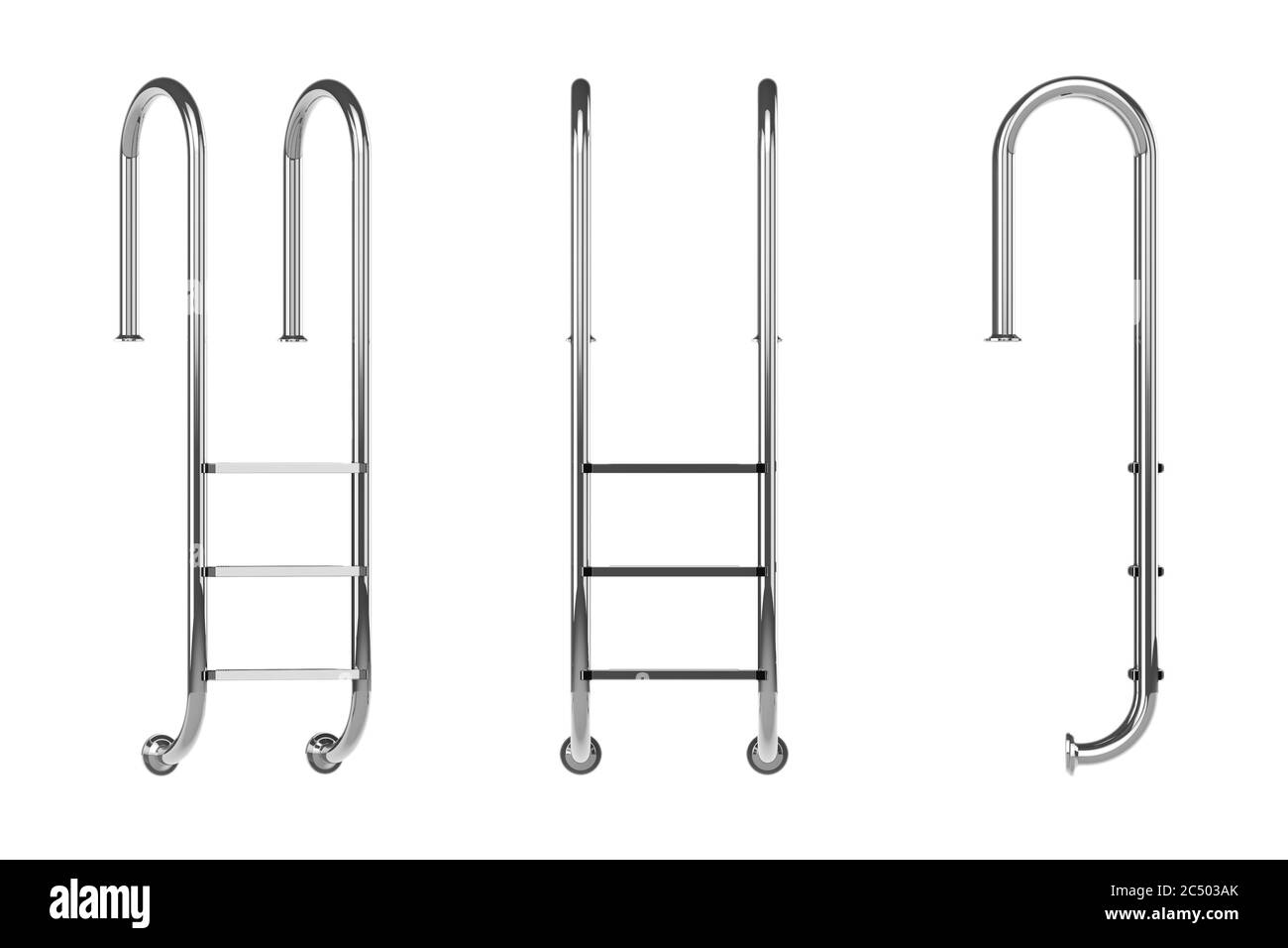 Chrome stairs Cut Out Stock Images & Pictures - Alamy