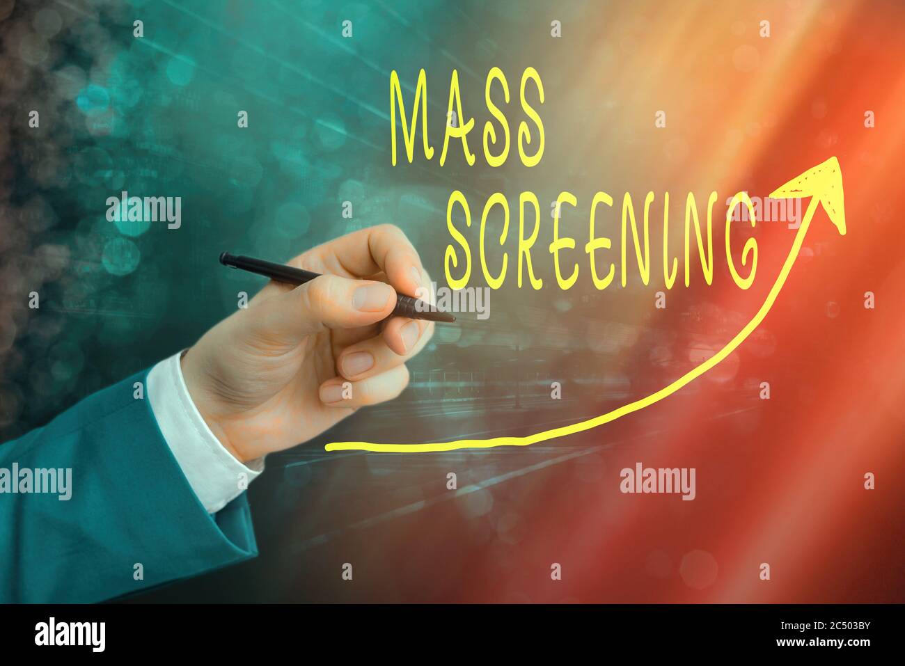 Handwriting text writing Mass Screening. Conceptual photo health ...