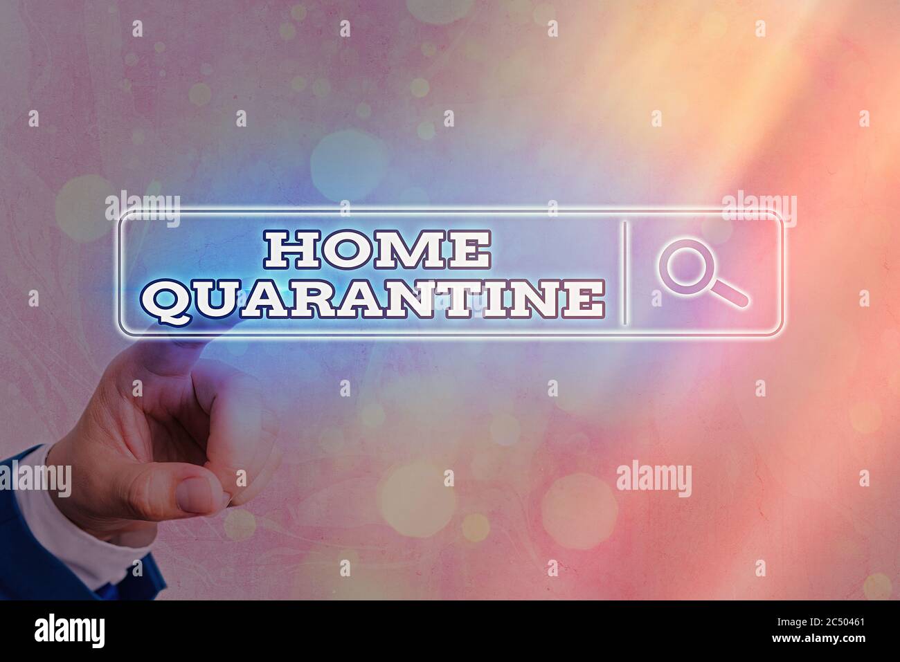 Writing note showing Home Quarantine. Business concept for Encountered ...