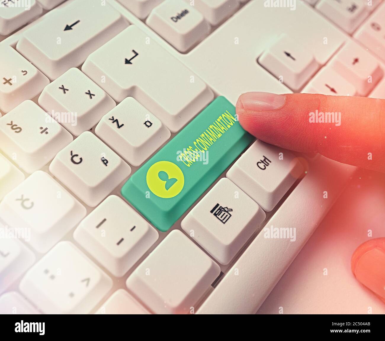 Text sign showing Cross Contamination. Business photo text ...