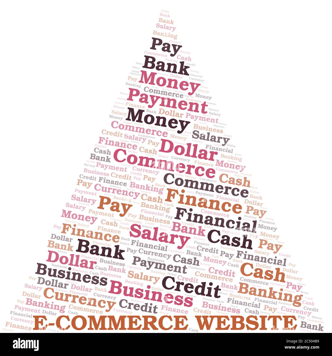 E-Commerce Website typography vector word cloud. Wordcloud collage made ...