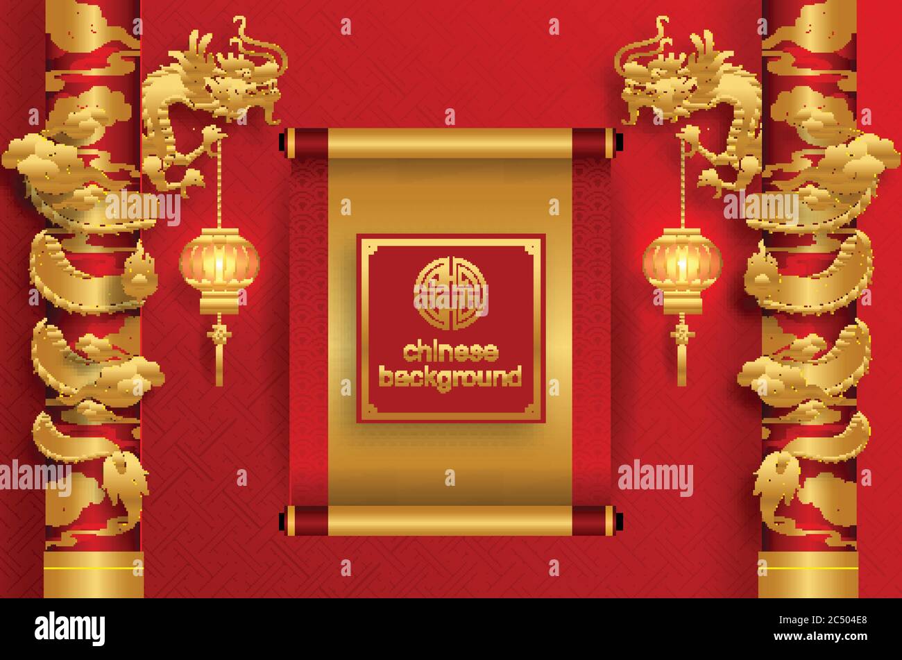 chinese oriental wedding Invitation card templates with beautiful ...