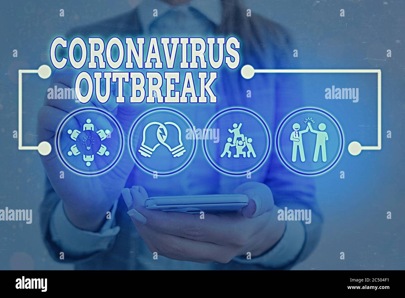 Handwriting text Coronavirus Outbreak. Conceptual photo infectious ...