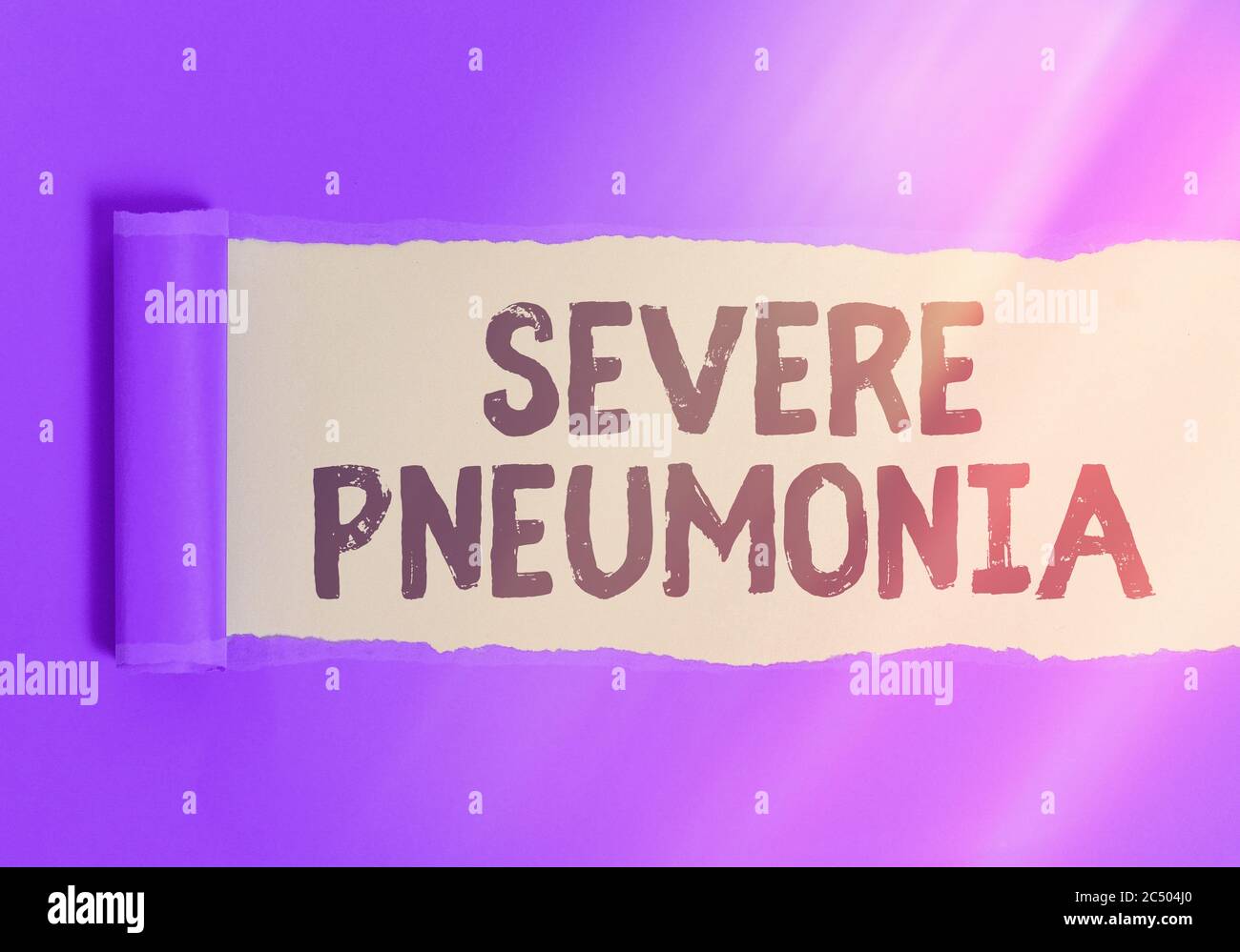 Text sign showing Severe Pneumonia. Business photo text acute disease ...