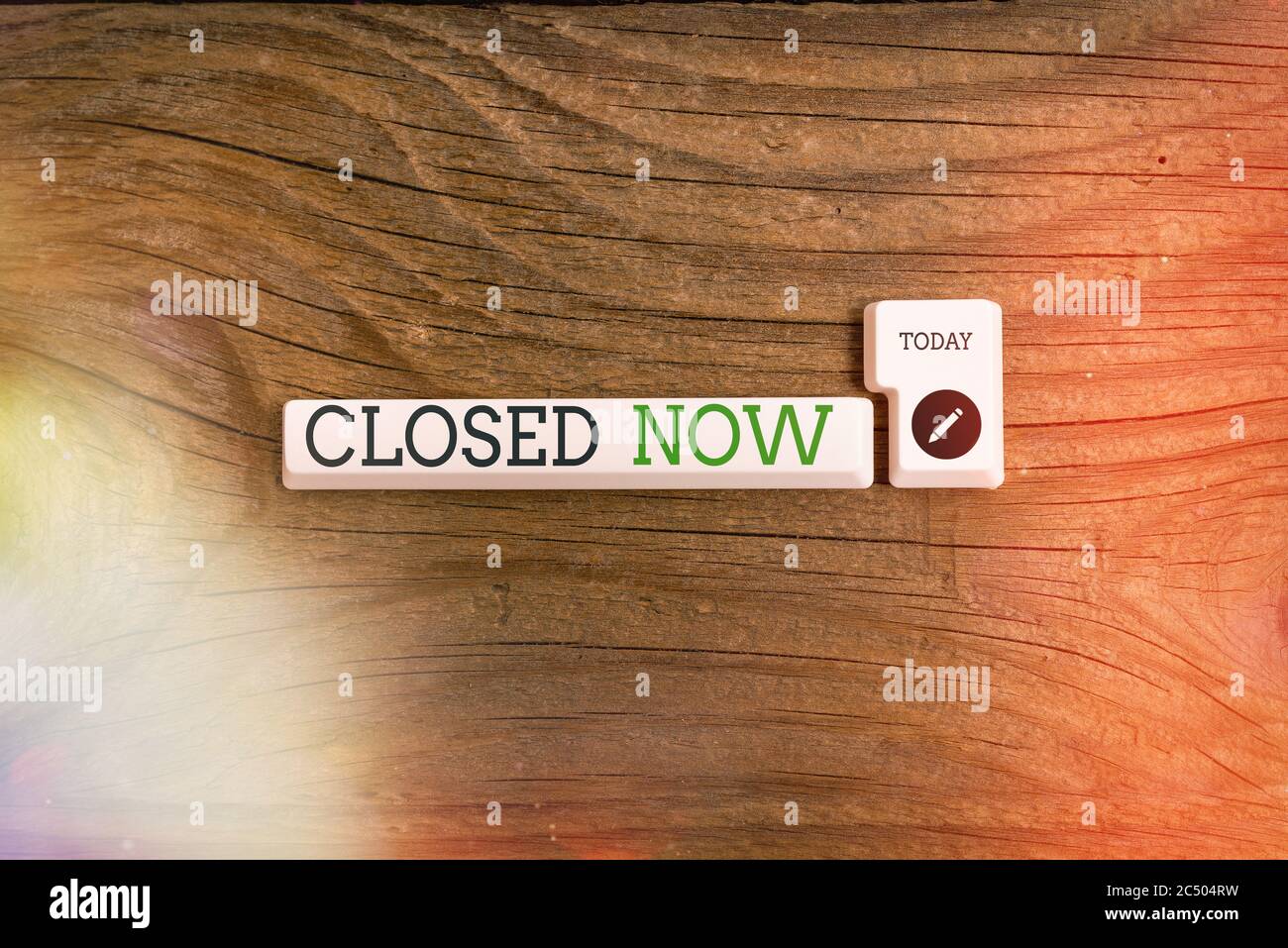 Text sign showing Closed Now. Business photo showcasing of a business ...