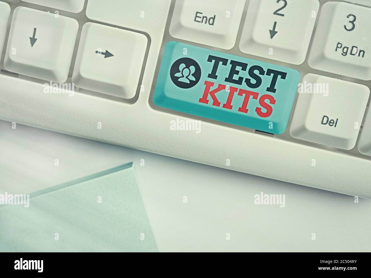 Handwriting text writing Test Kits. Conceptual photo tools used to ...