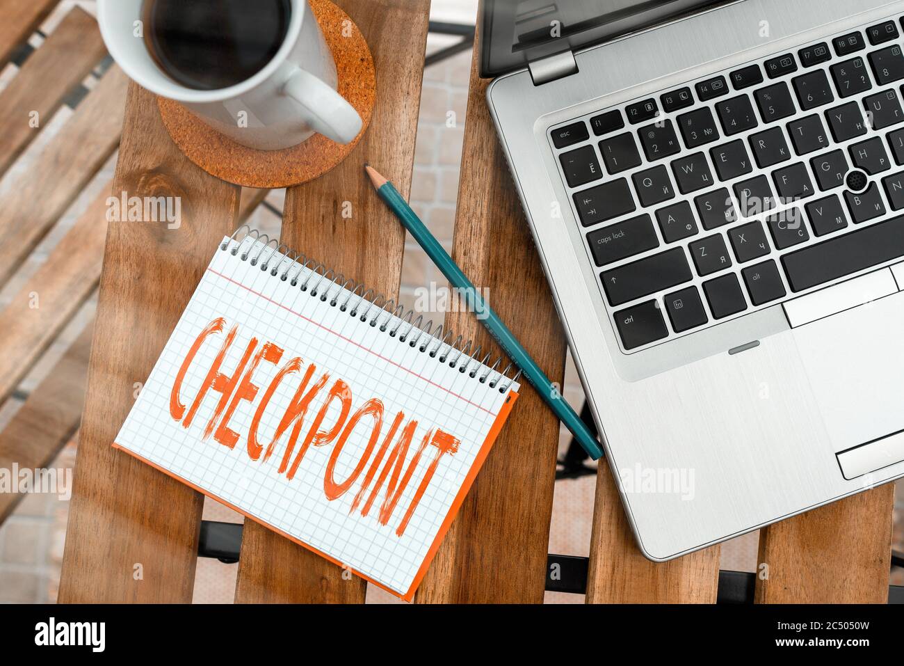 Writing note showing Checkpoint. Business concept for manned entrance ...