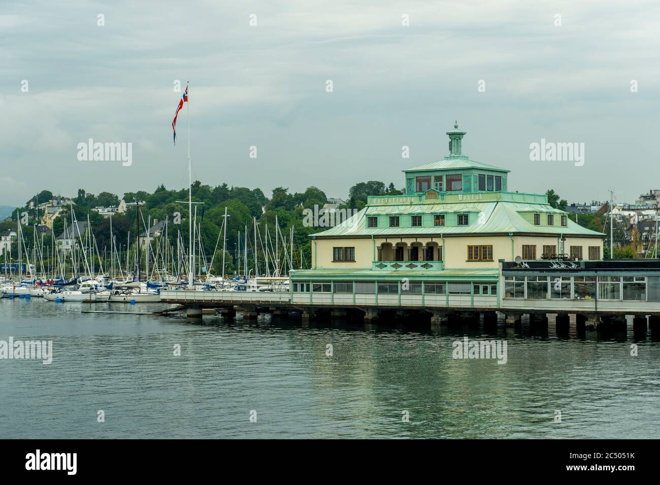 View of Christiania Roklub is a rowing club in Oslofjord near Oslo ...