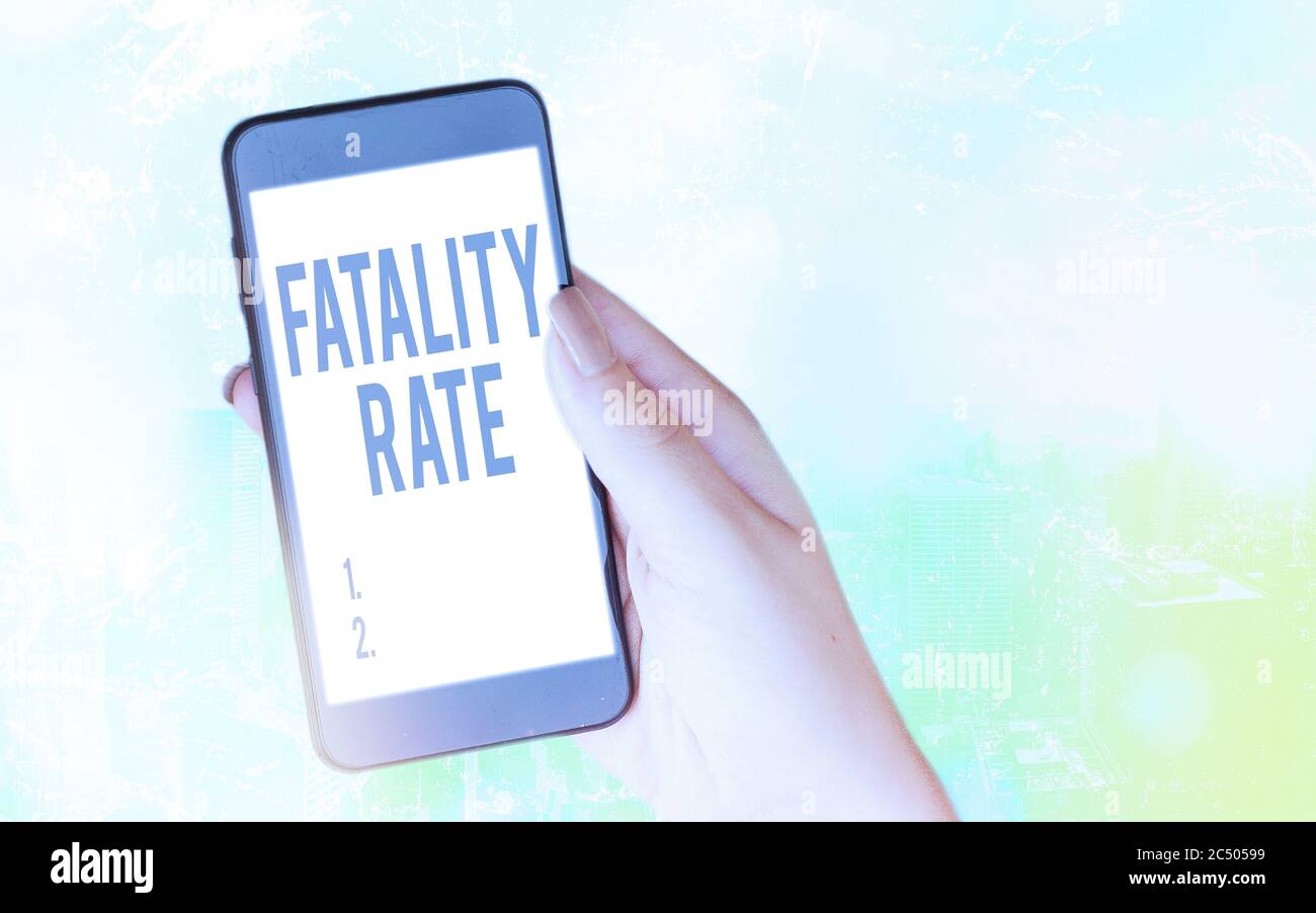 Conceptual hand writing showing Fatality Rate. Concept meaning ...