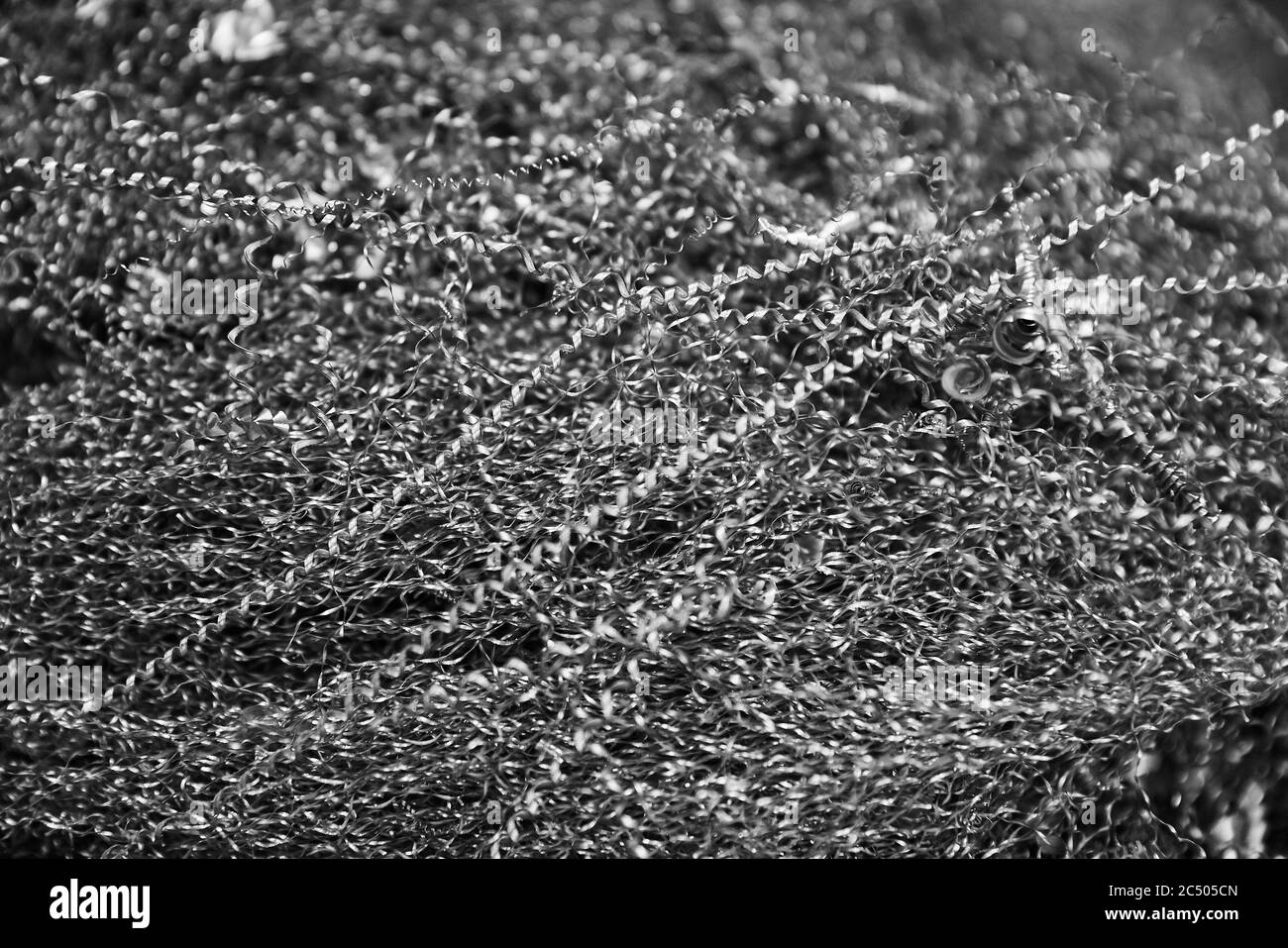 Metal shavings. Metalworking and materials Stock Photo - Alamy