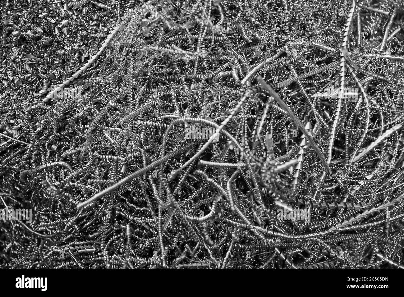 Metal shavings. Metalworking and materials Stock Photo - Alamy