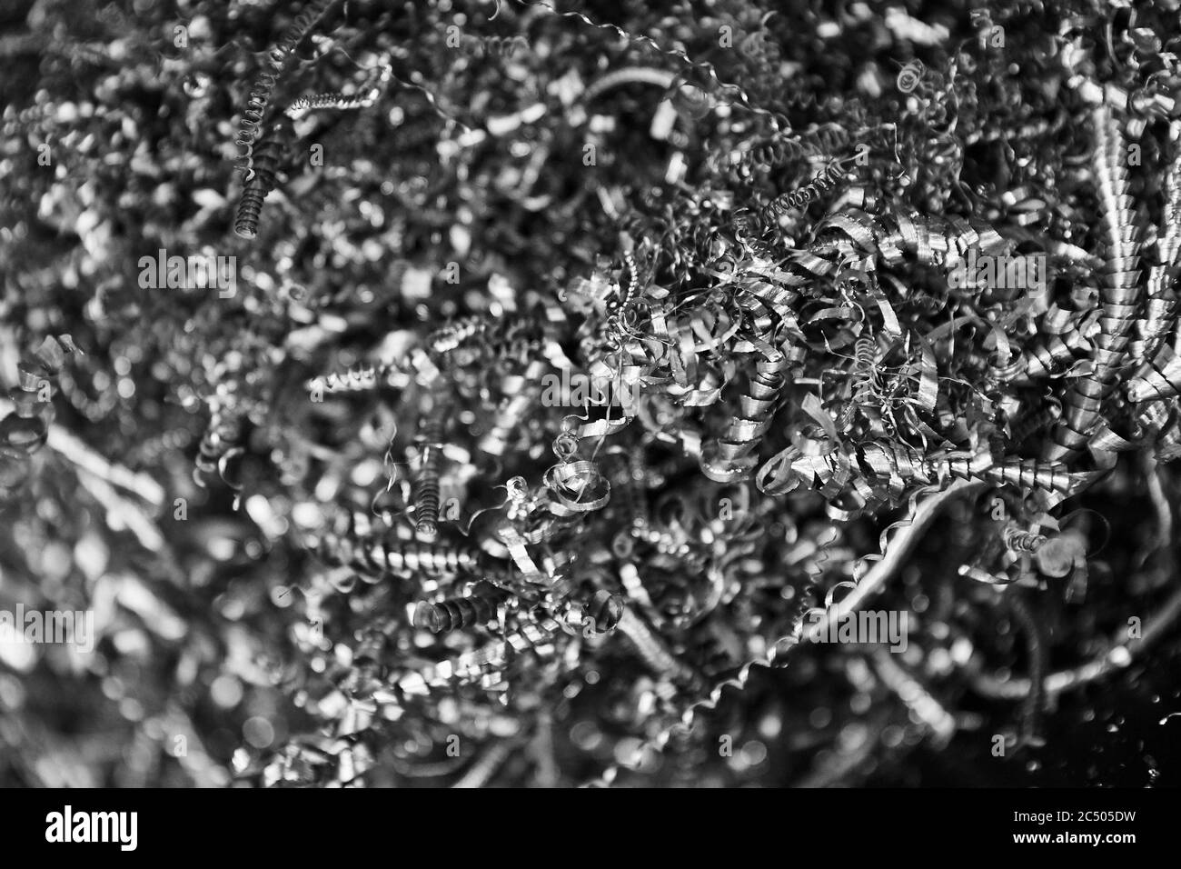 Metal shavings. Metalworking and materials Stock Photo - Alamy