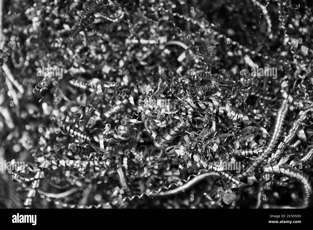 Metal shavings. Metalworking and materials Stock Photo - Alamy