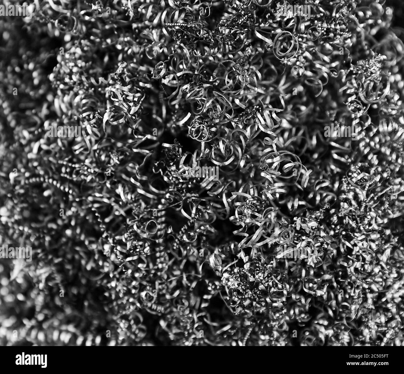 Metal shavings. Metalworking and materials Stock Photo - Alamy