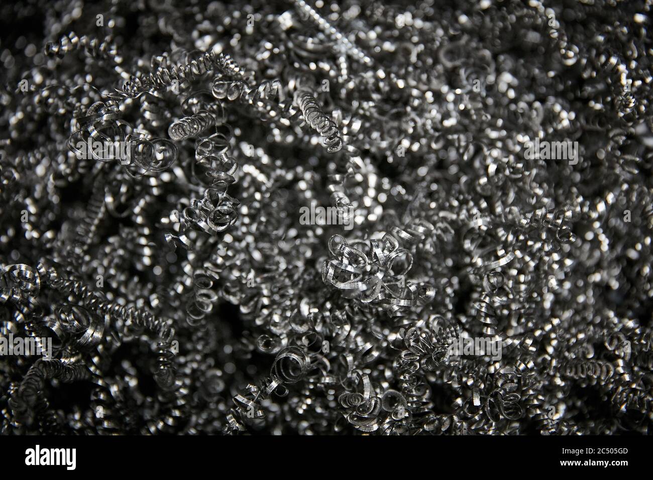 Metal shavings. Metalworking and materials Stock Photo - Alamy