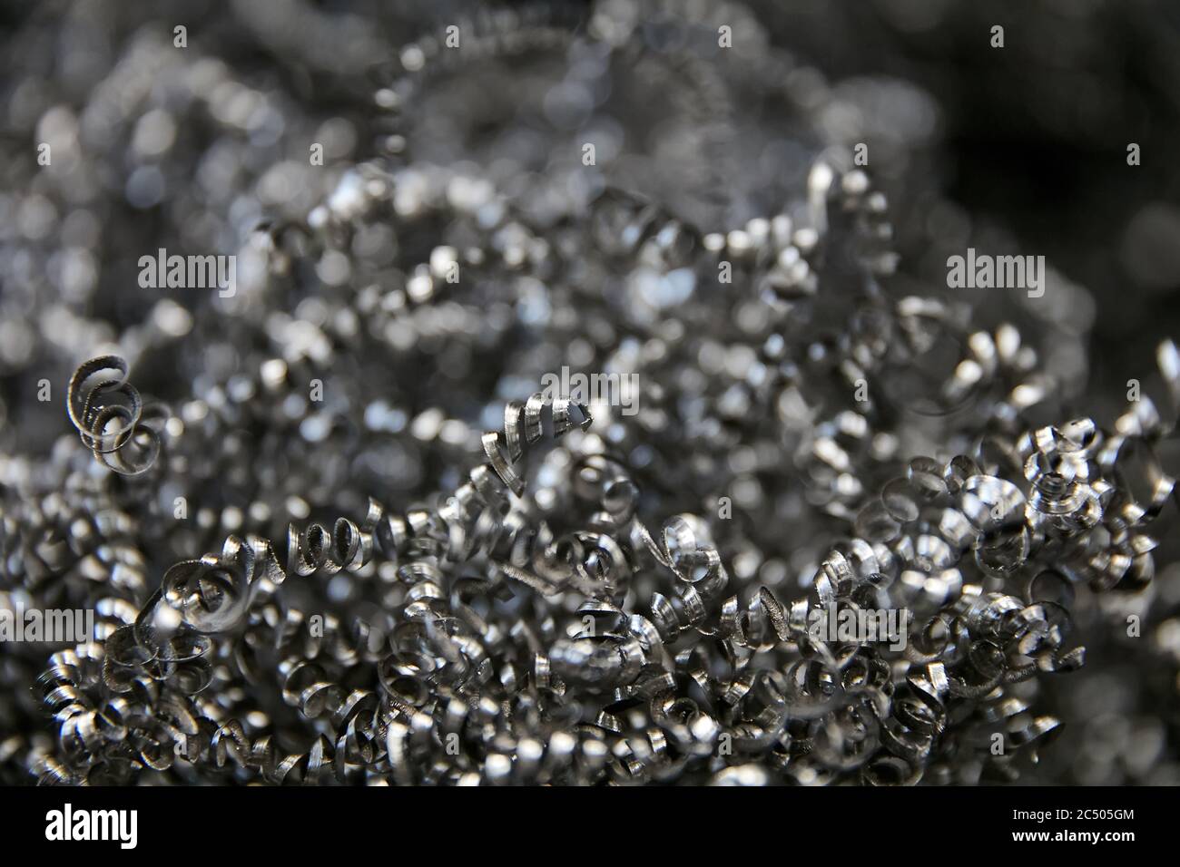 Metal shavings. Metalworking and materials Stock Photo - Alamy
