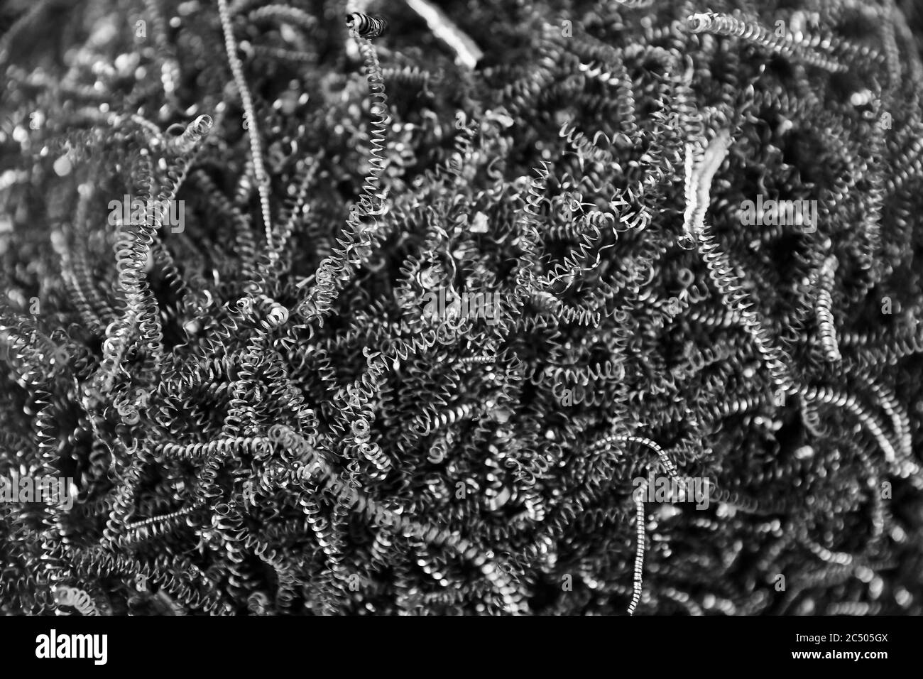 Metal shavings. Metalworking and materials Stock Photo - Alamy