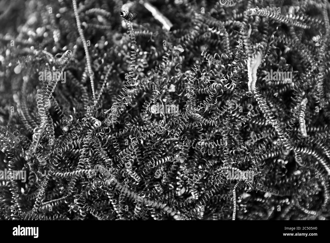 Metal shavings. Metalworking and materials Stock Photo - Alamy