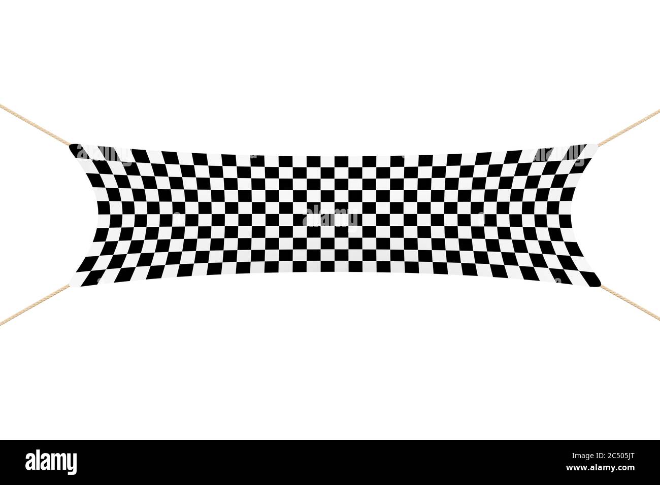 Checkered Finish Line Banner
