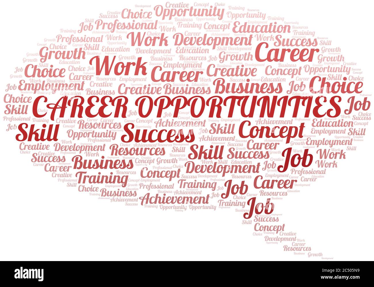 Career Opportunities typography vector word cloud. Wordcloud collage ...