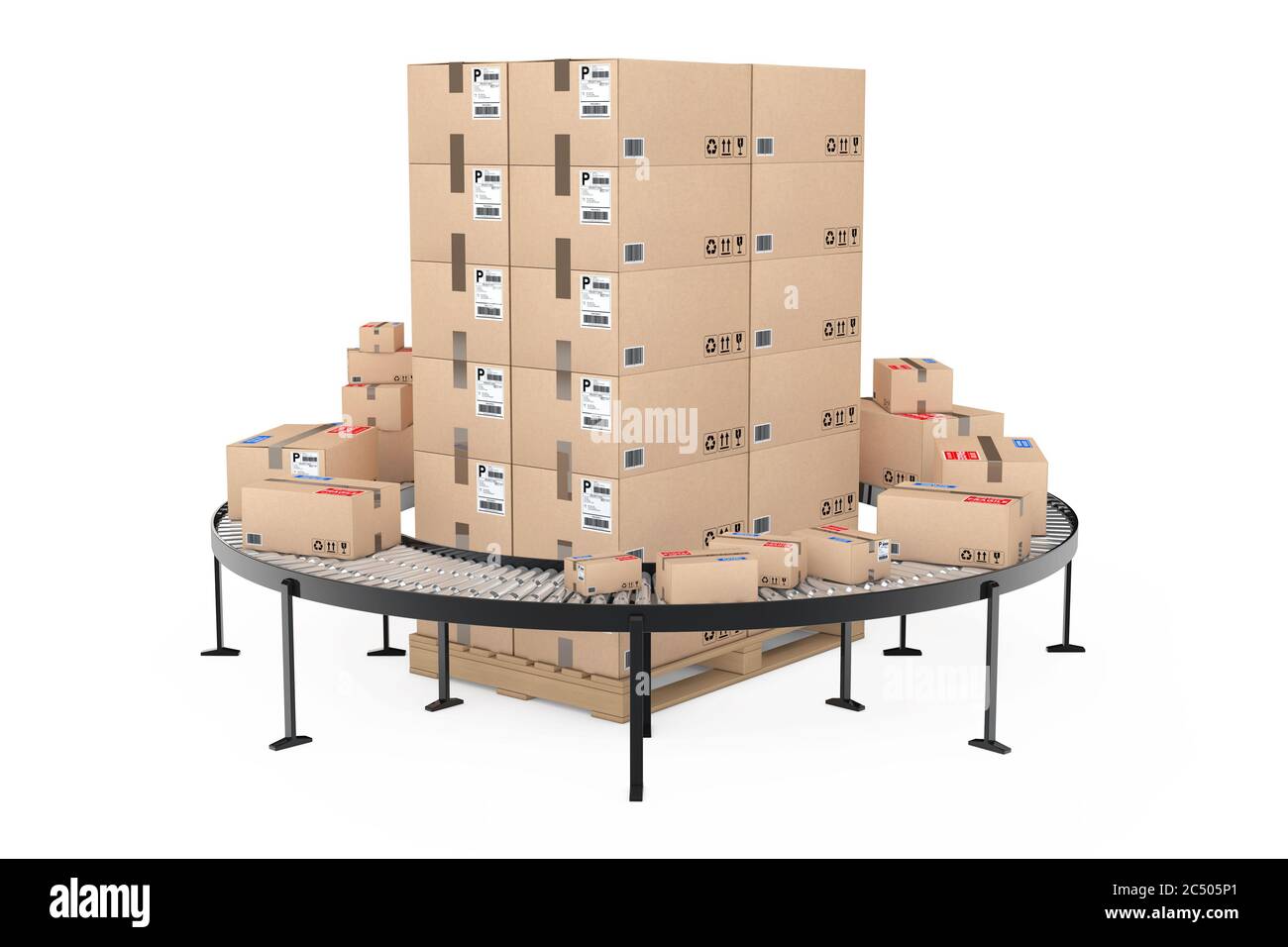 Conveyor platform Cut Out Stock Images & Pictures - Alamy