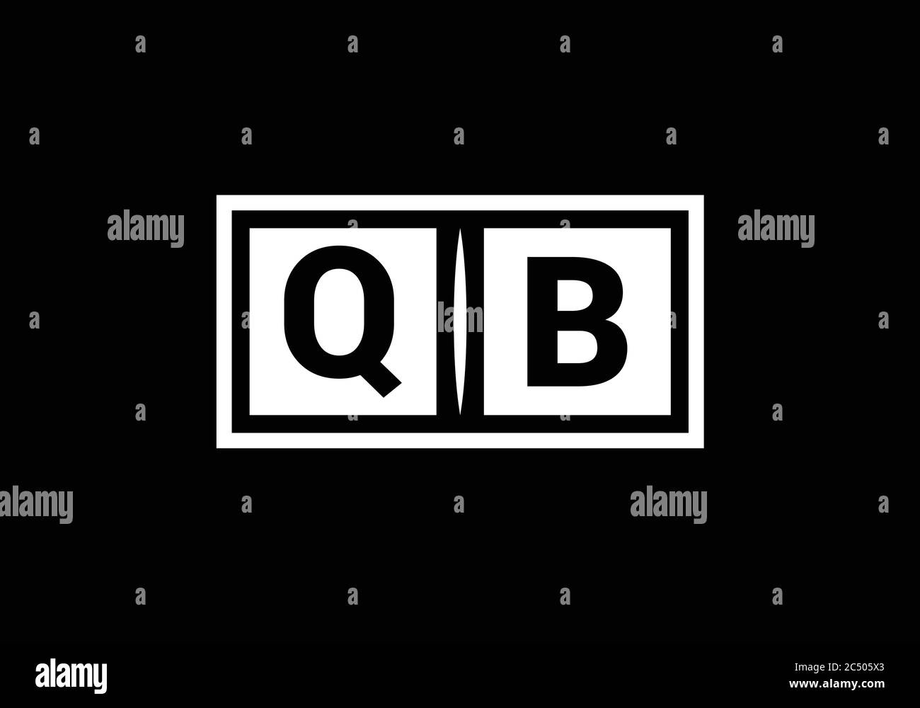 Initial Monogram Letter Q B Logo Design Vector Template. Q B Letter ...