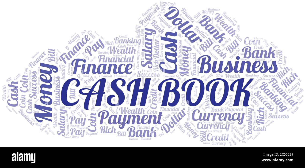 Cash Book typography vector word cloud. Wordcloud collage made with the ...