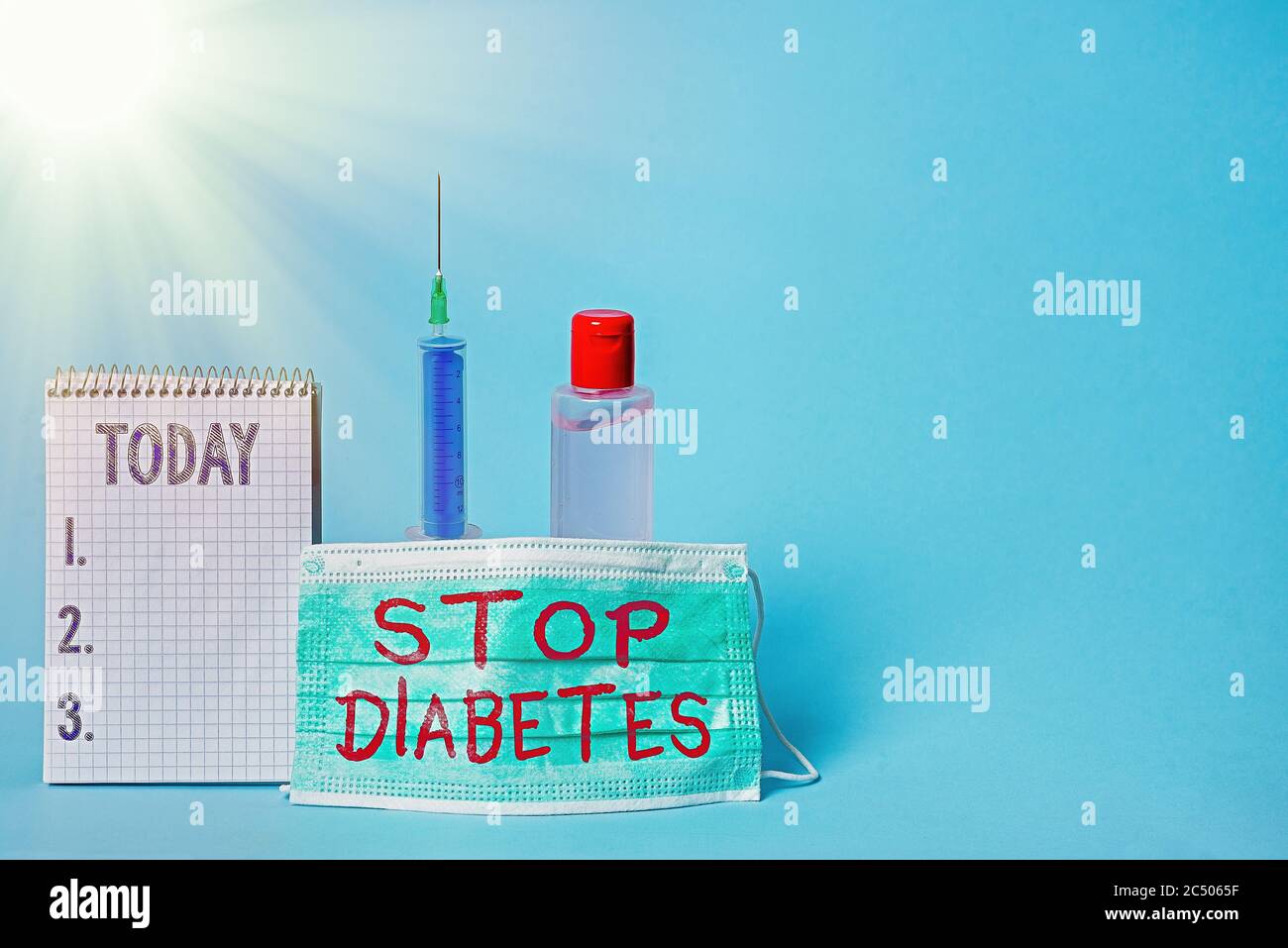 Text sign showing Stop Diabetes. Business photo showcasing prevent the ...