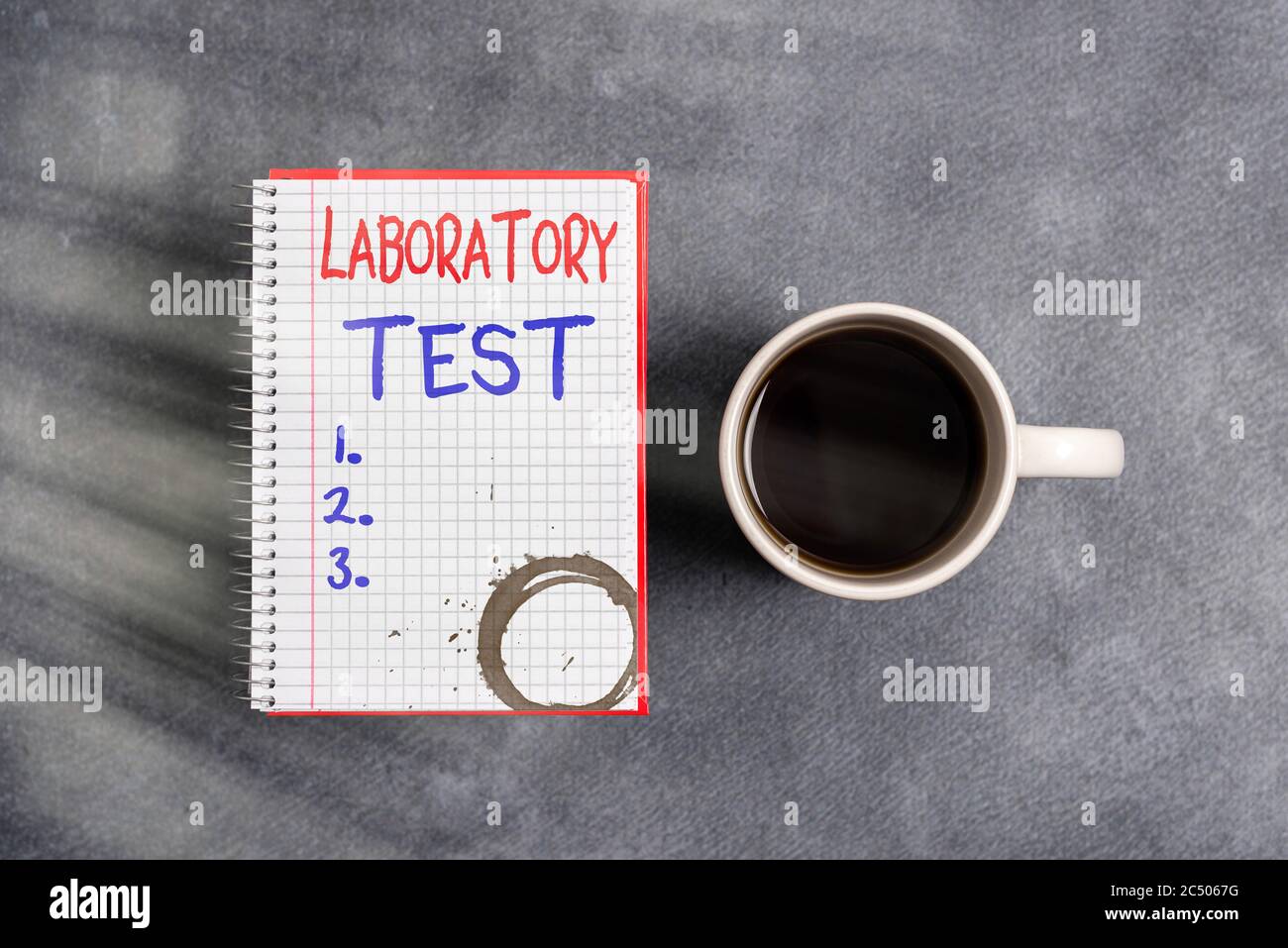 Text sign showing Laboratory Test. Business photo text Determination of ...