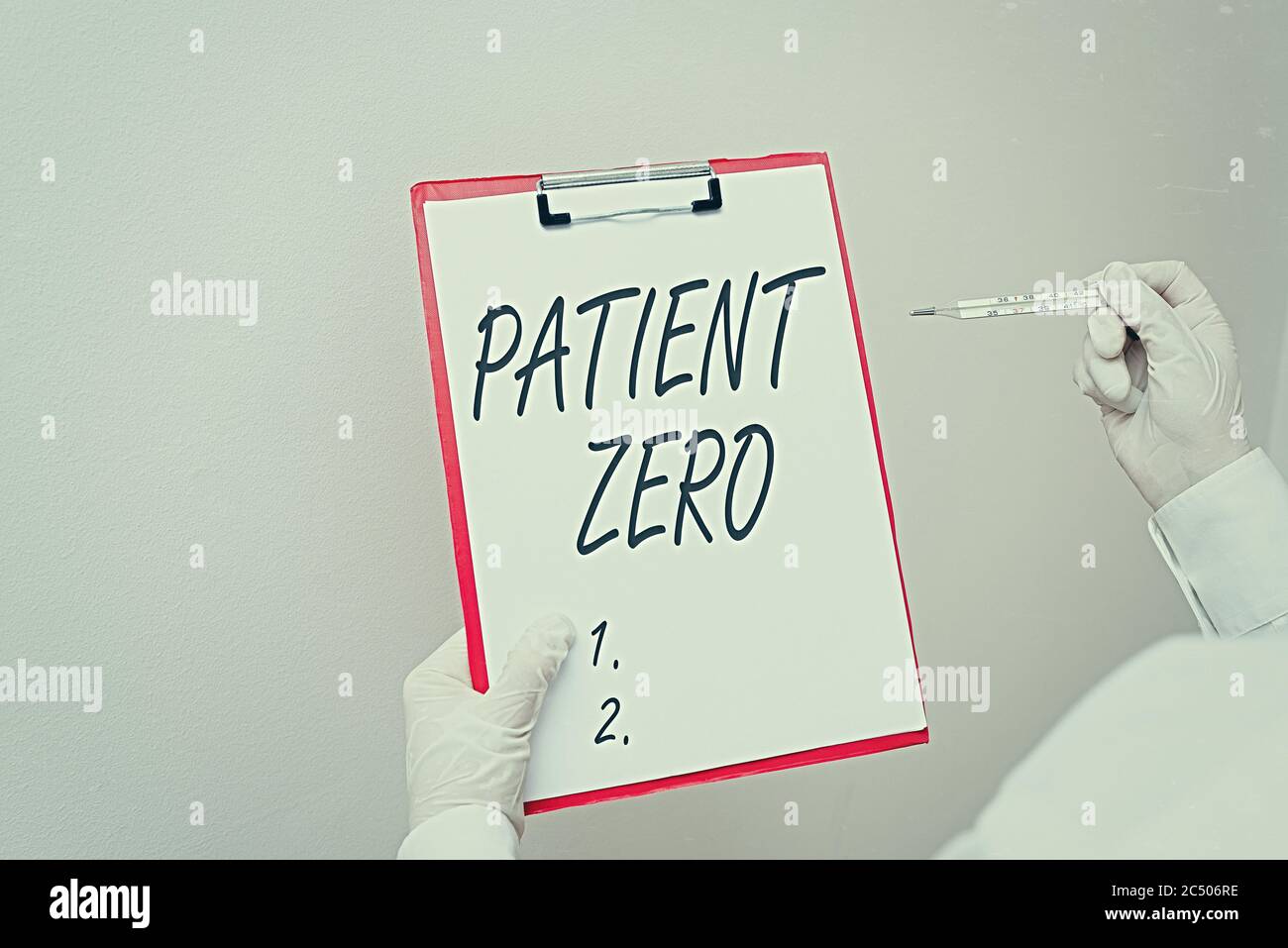 Writing note showing Patient Zero. Business concept for primary disease ...