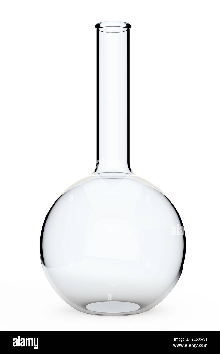Laboratory Glassware. Chemical Flask on a white background. 3d ...