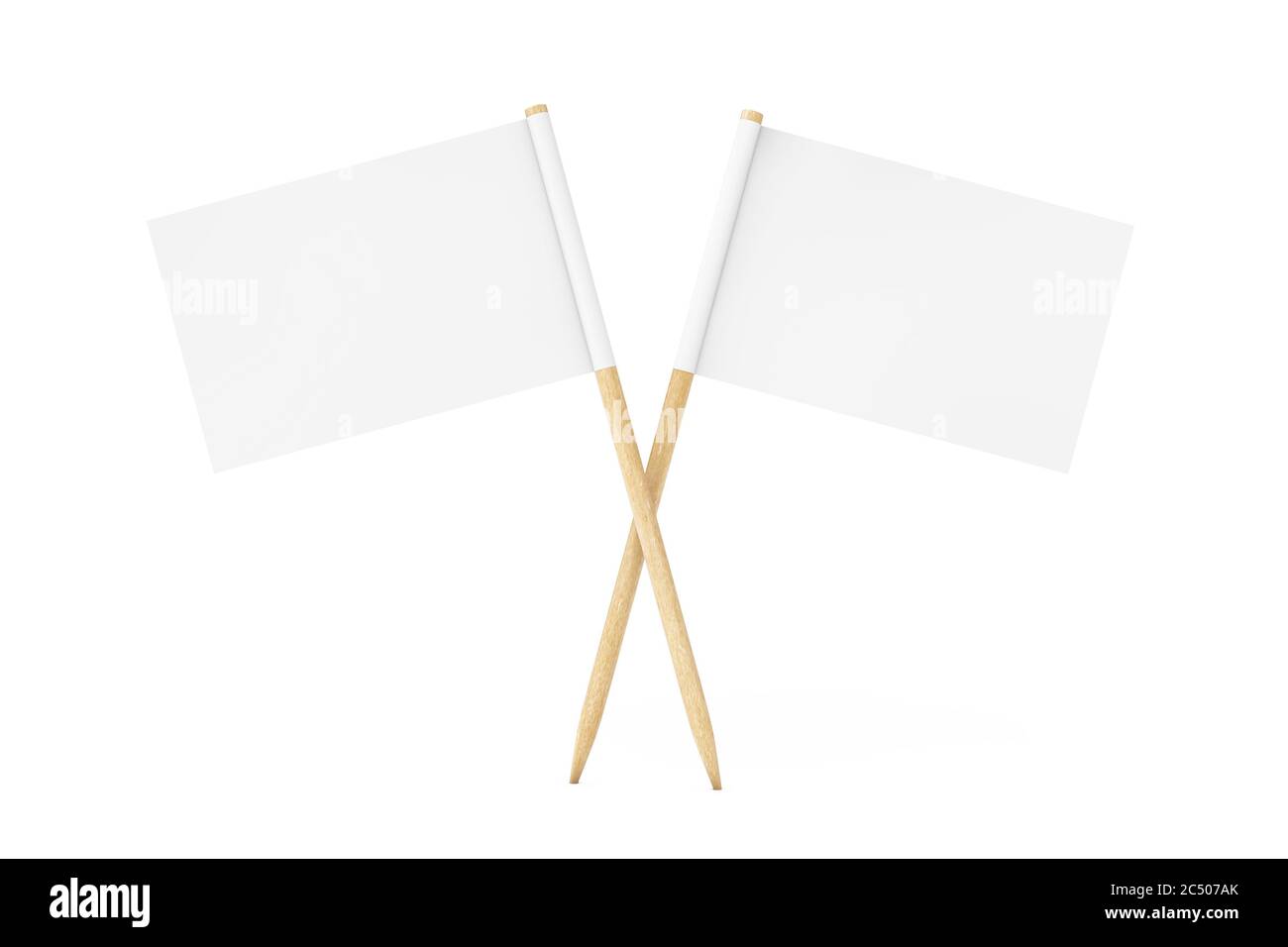 Blank Mini Paper Pointer Flags on a white background. 3d Rendering ...