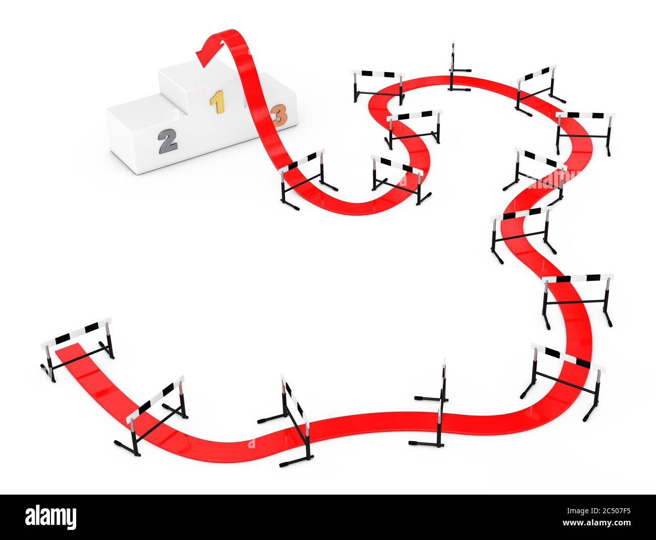 Hard Way to Target Concept. Arrow Way to Success through Athletics ...