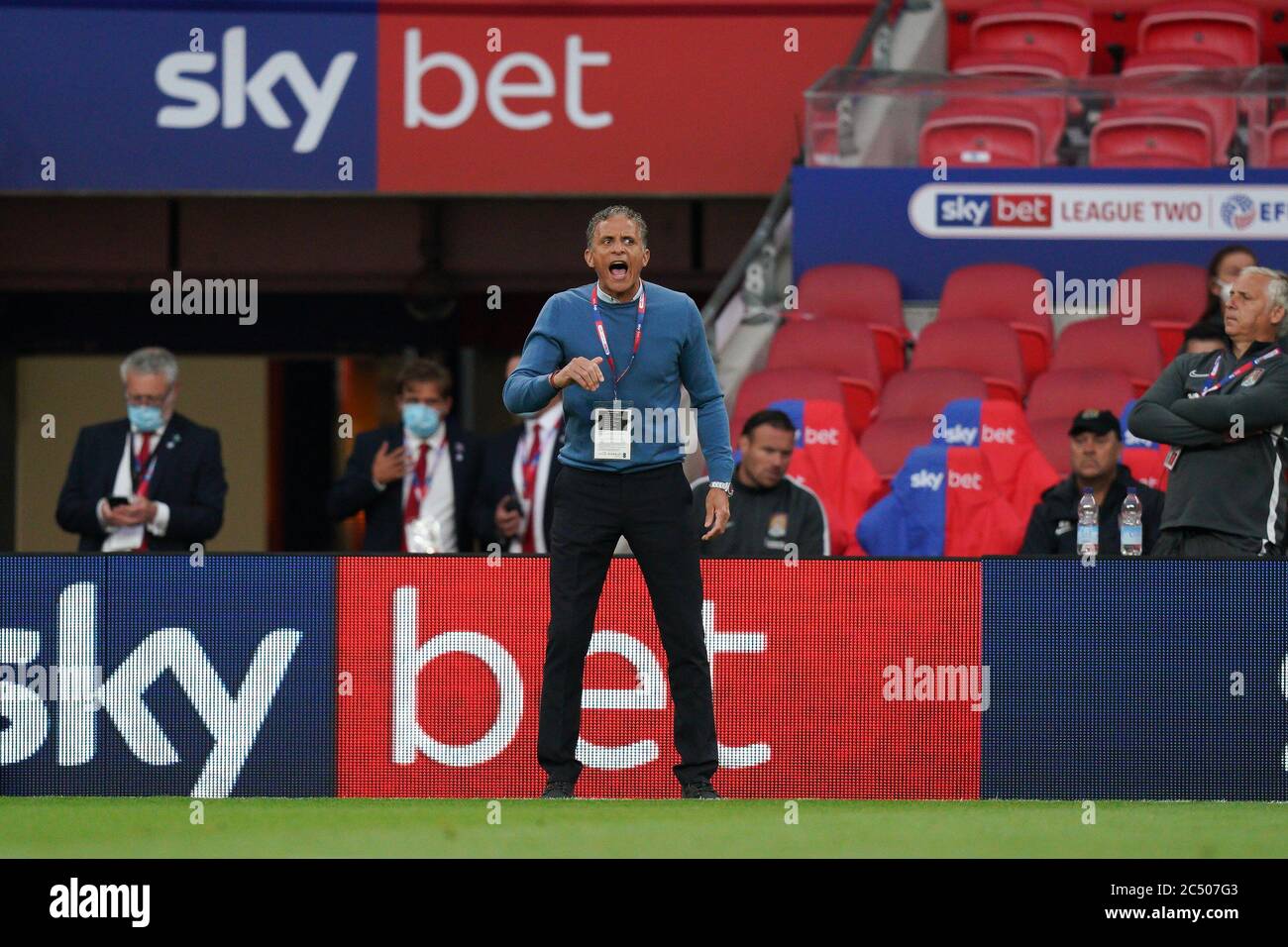 London, UK. 29th June, 2020. Northampton Town manager Keith Curle ...