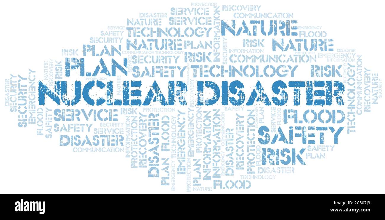 Nuclear Disaster typography vector word cloud. Wordcloud collage made ...