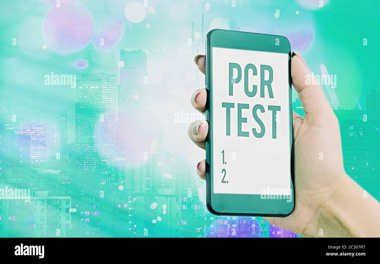 Writing note showing Pcr Test. Business concept for qualitative ...
