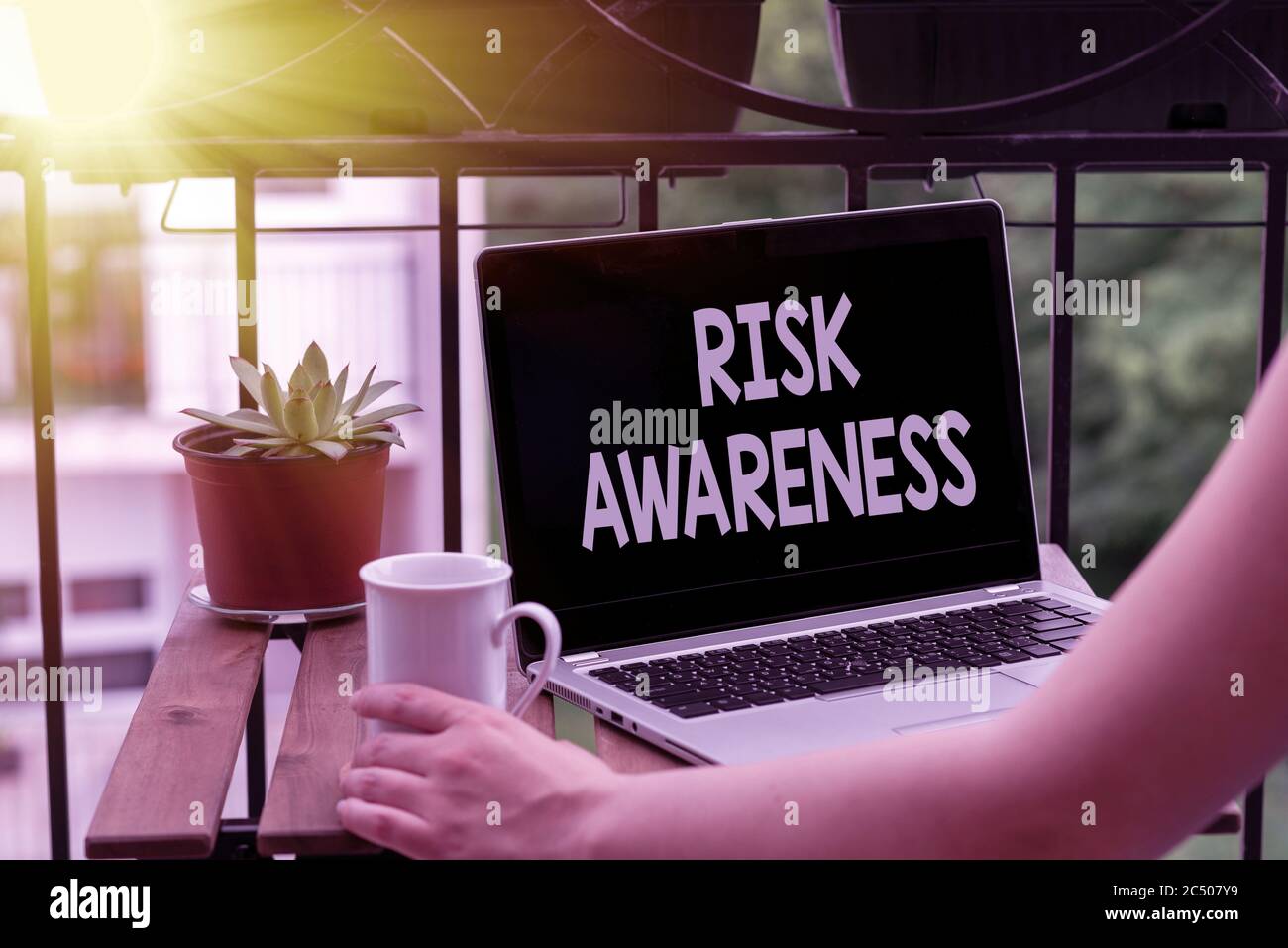 Text sign showing Risk Awareness. Business photo text recognizing ...
