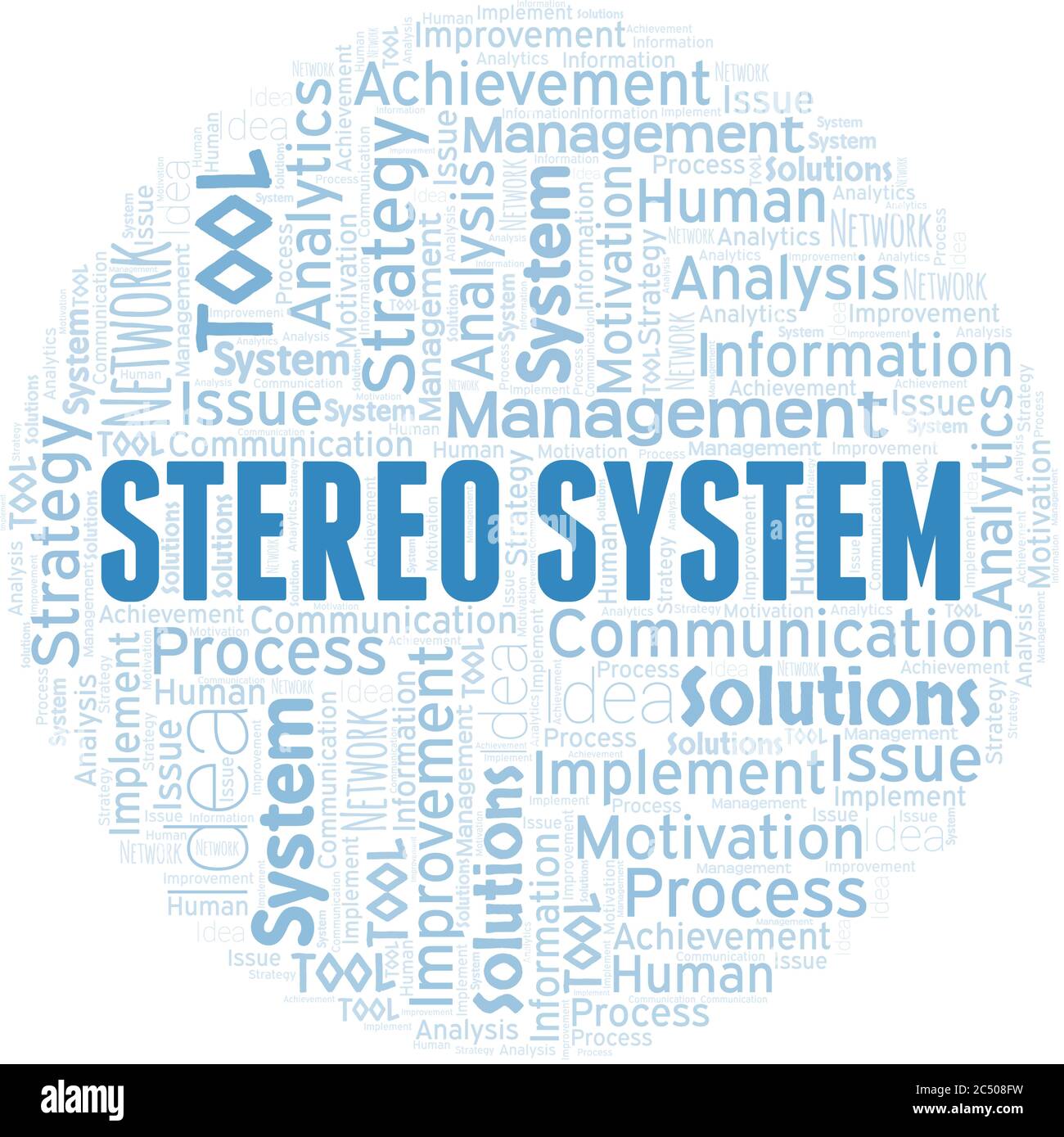 Stereo System typography vector word cloud. Wordcloud collage made with ...