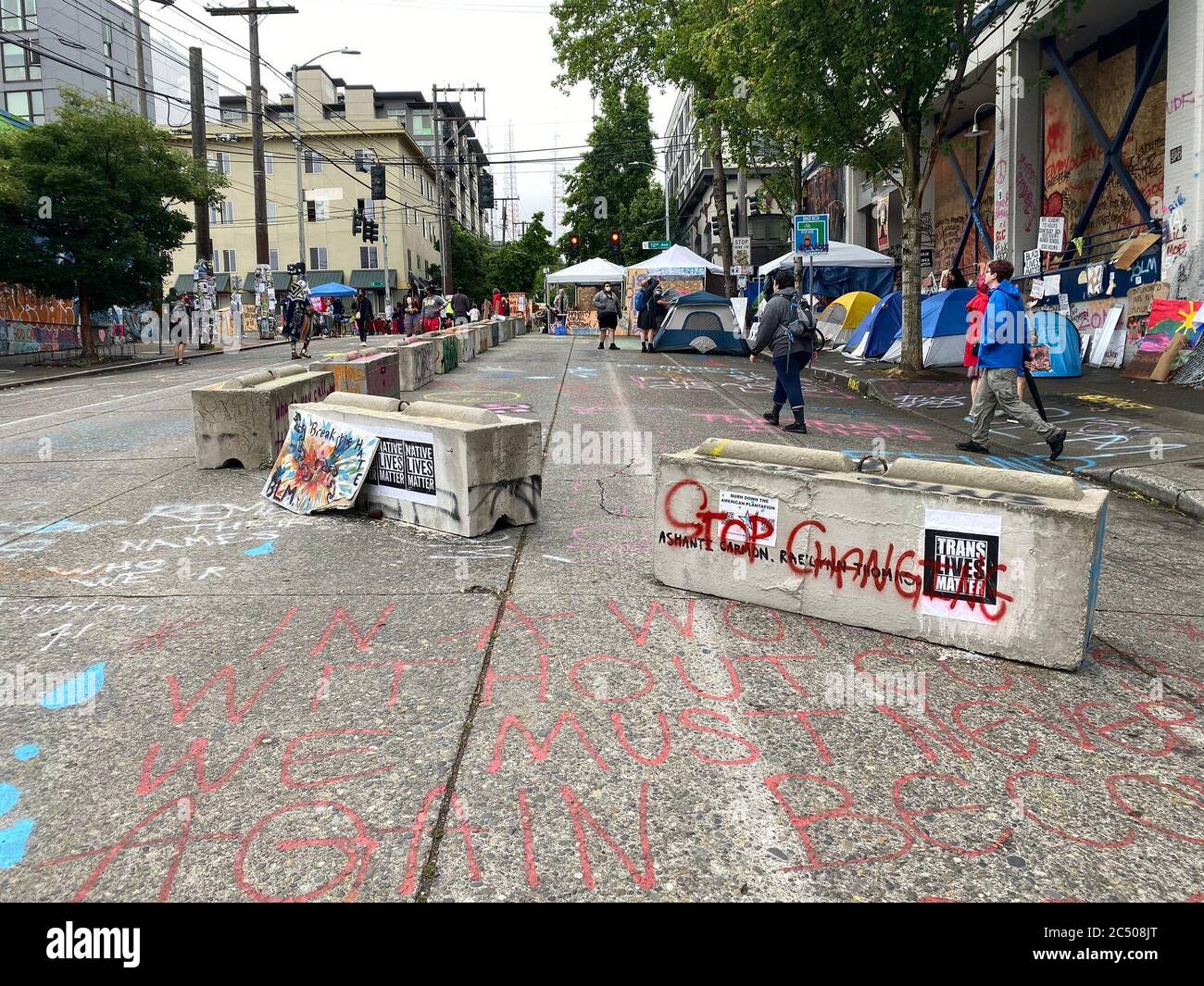June 27, 2020, U.S: Capitol Hill Occupied Zone (CHOP), also called ...